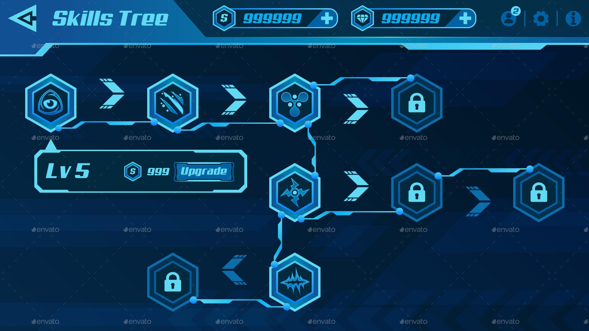 Sci-Fi RPG Aurora Mobile UI, Game Assets | GraphicRiver